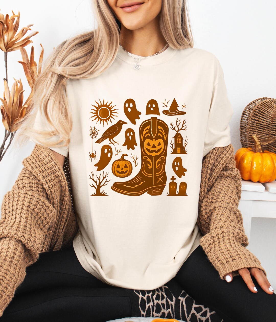 Western Halloween PNG, Country Pumpkin, Howdy Ghouls (digital Download ...