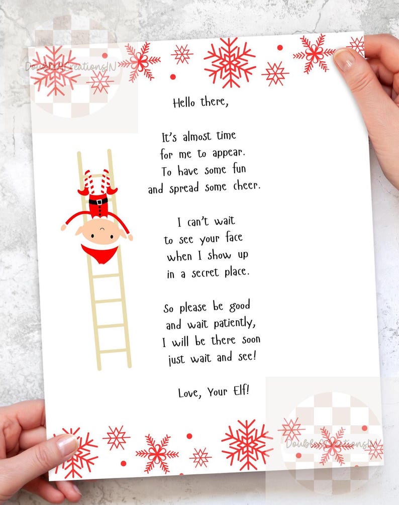 Printable Elf Coming Soon Letter, Elf Arrival Letter, Elf Welcome ...