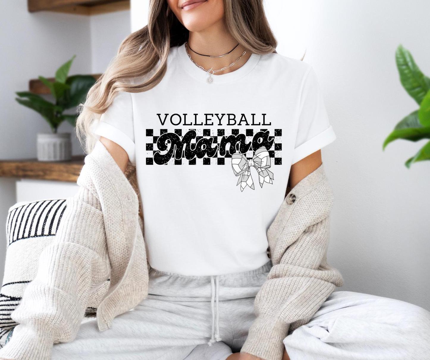 Retro Checkered Volleyball Mama Png, Volleyball Coquette Png ...