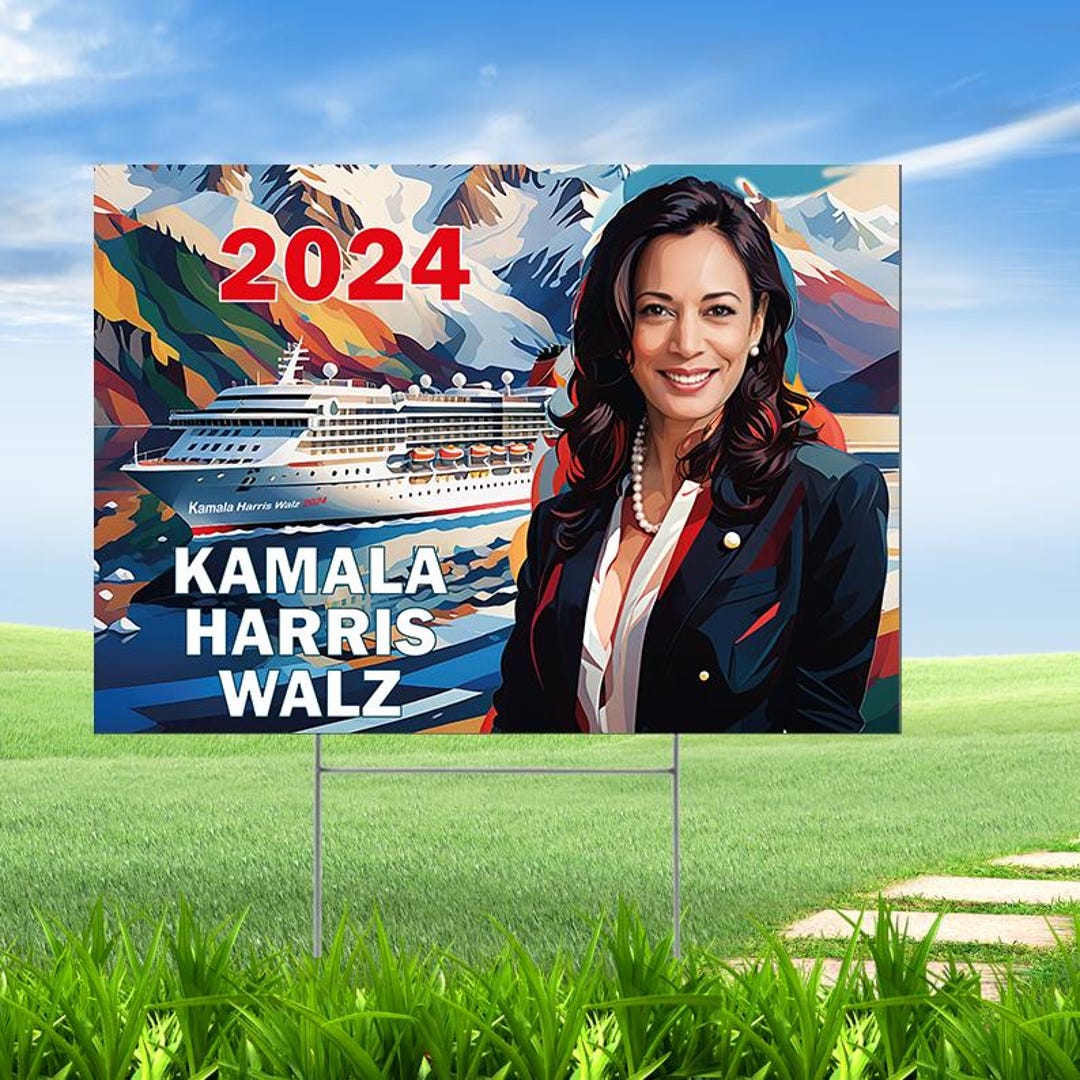 Kamala Harris Yard Sign, Harris Walz Lawn Sign, 2024 Election Yard Sign ...