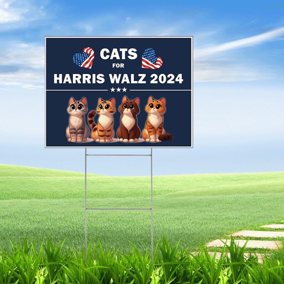 Kamala Harris Yard Sign, Harris Walz Lawn Sign, 2024 Election Yard Sign ...