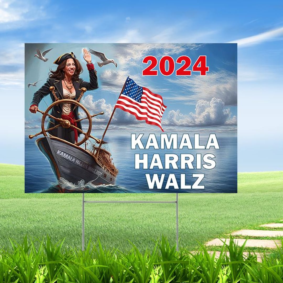 Kamala Harris Yard Sign, Harris Walz Lawn Sign, 2024 Election Yard Sign ...