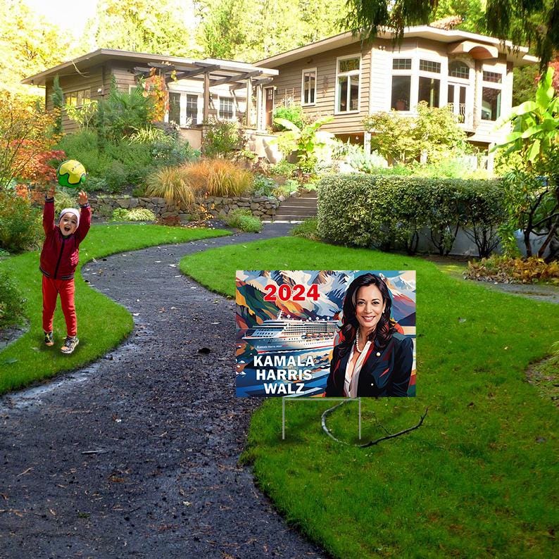 Kamala Harris Yard Sign, Harris Walz Lawn Sign, 2024 Election Yard Sign ...