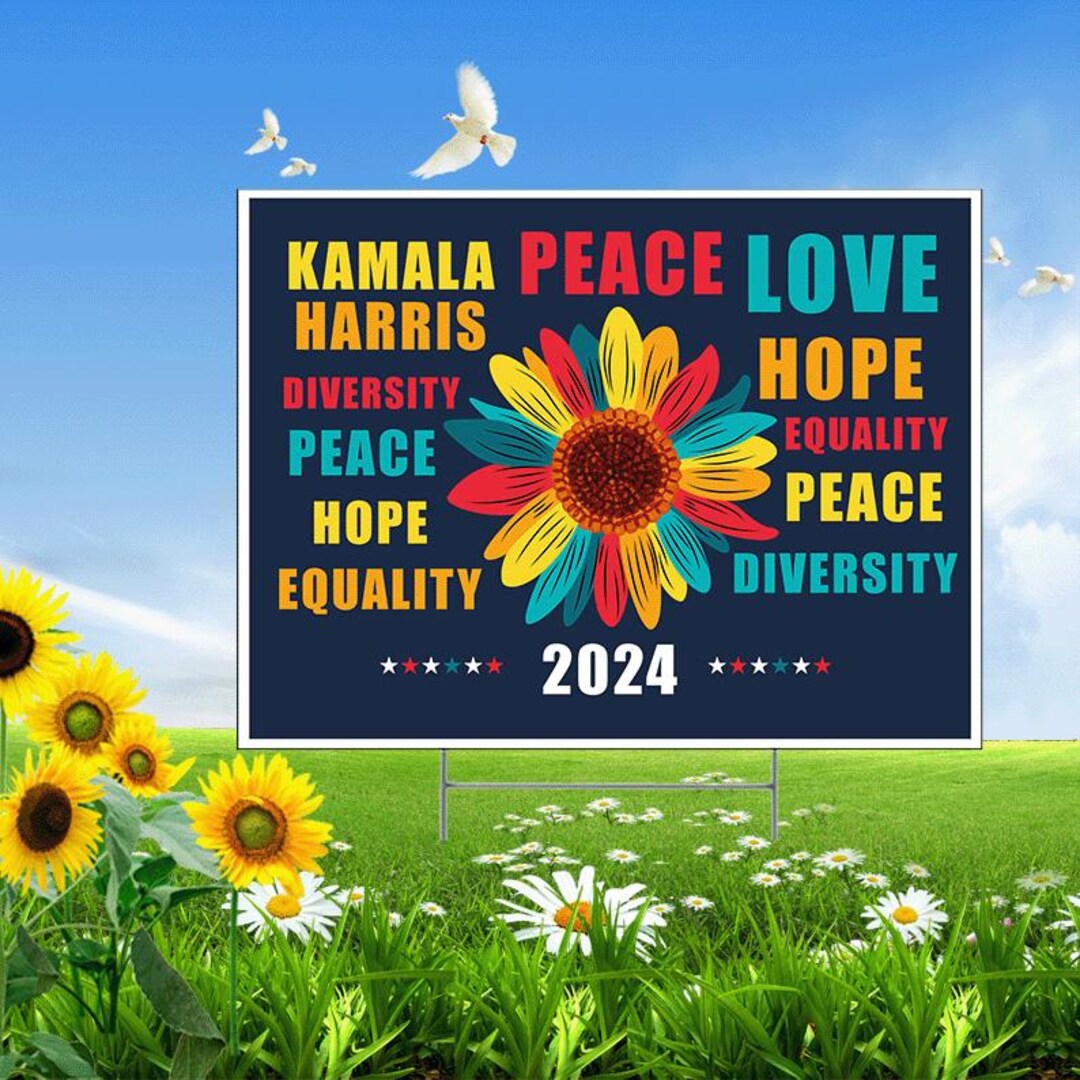 Kamala Harris Yard Sign, Harris Walz Lawn Sign, 2024 Election Yard Sign ...