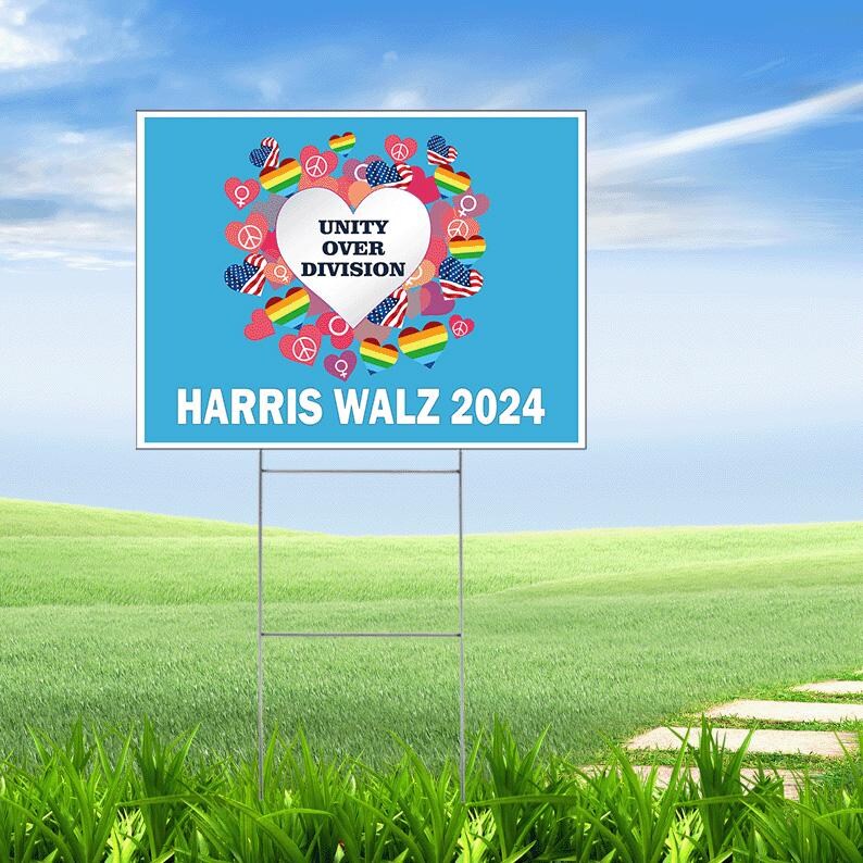 Kamala Harris Yard Sign, Harris Walz Lawn Sign, 2024 Election Yard Sign ...