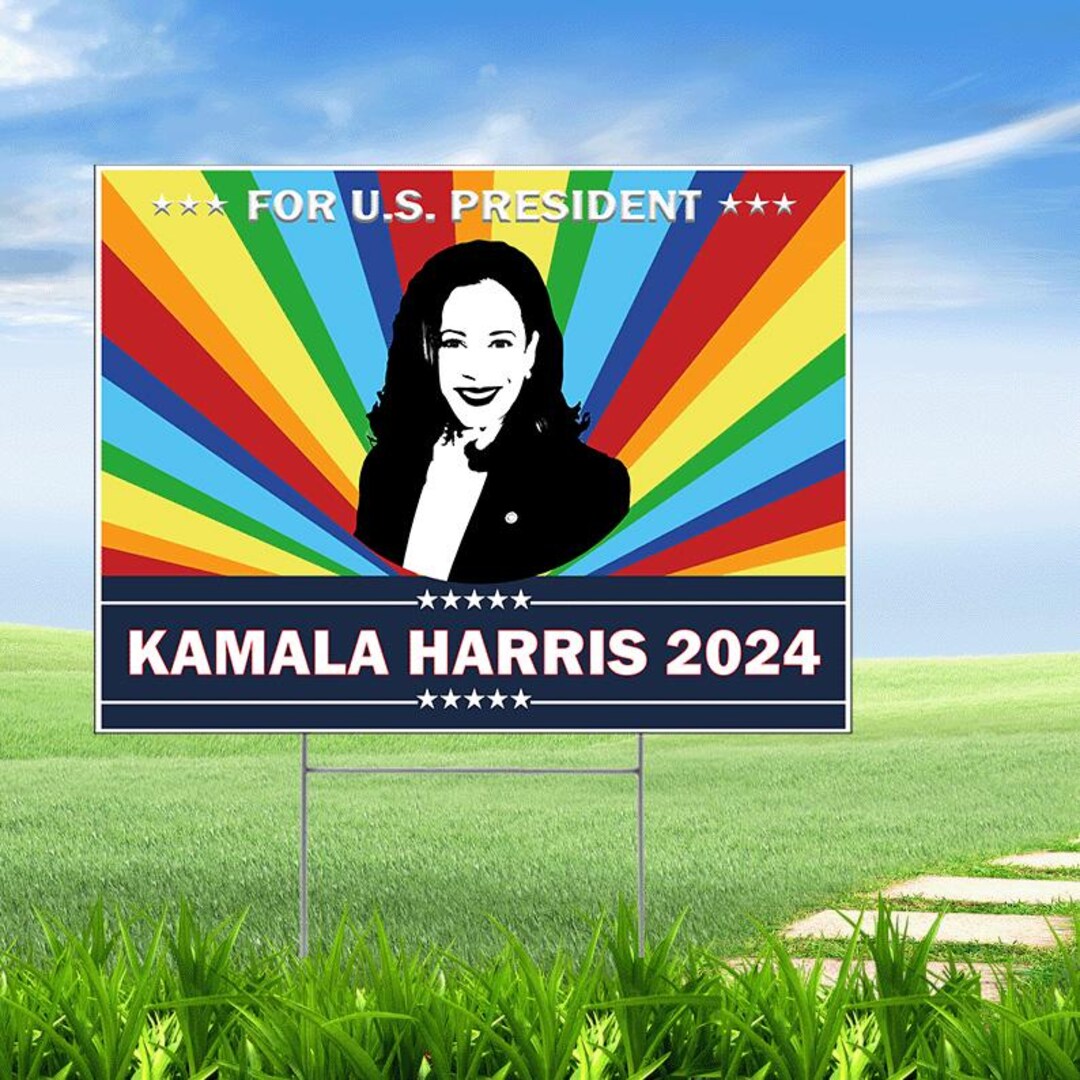 Kamala Harris Yard Sign, Harris Walz Lawn Sign, 2024 Election Yard Sign ...