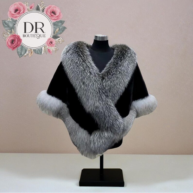 Luxury Faux Fur Shawl: Elegant Winter Wedding Wrap - Etsy