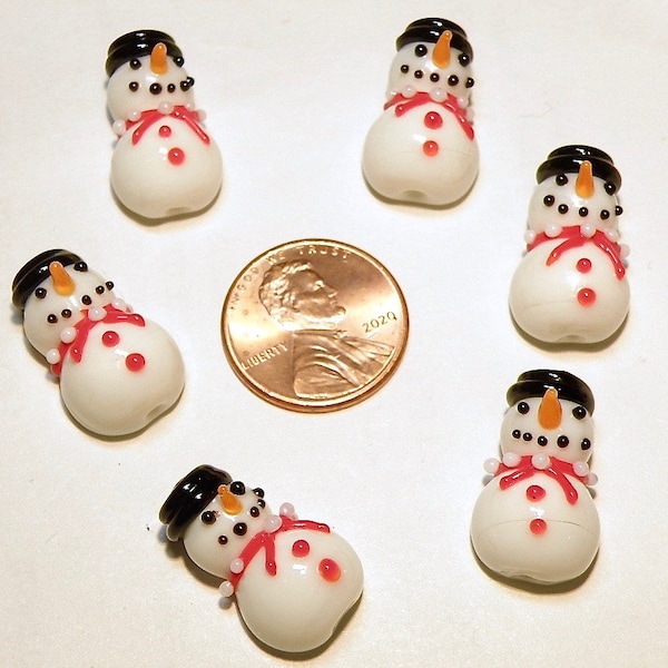 Snowman Bead - Etsy