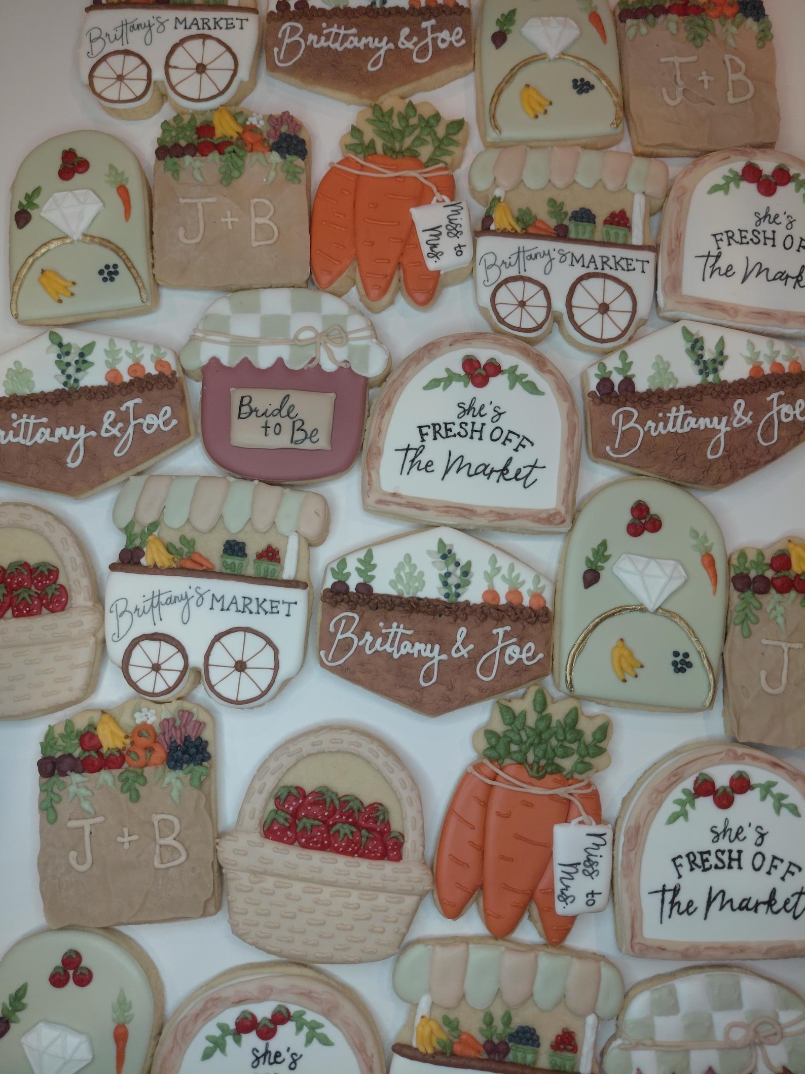 She's Fresh off the Market Cookies. Bridal Shower Cookies, Wedding ...