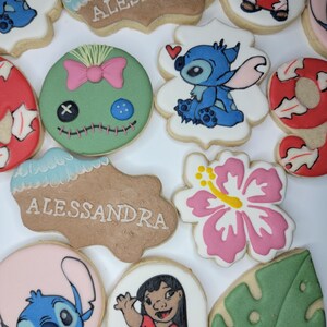 Blue Alien Cookies, Lilo and Stitch Cookies, Birthday Cookies - Etsy
