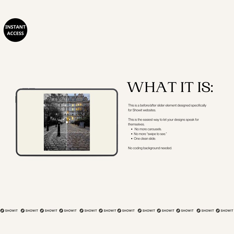 Showit Before/after Slider, Embed Code, Elegant Website Animations ...