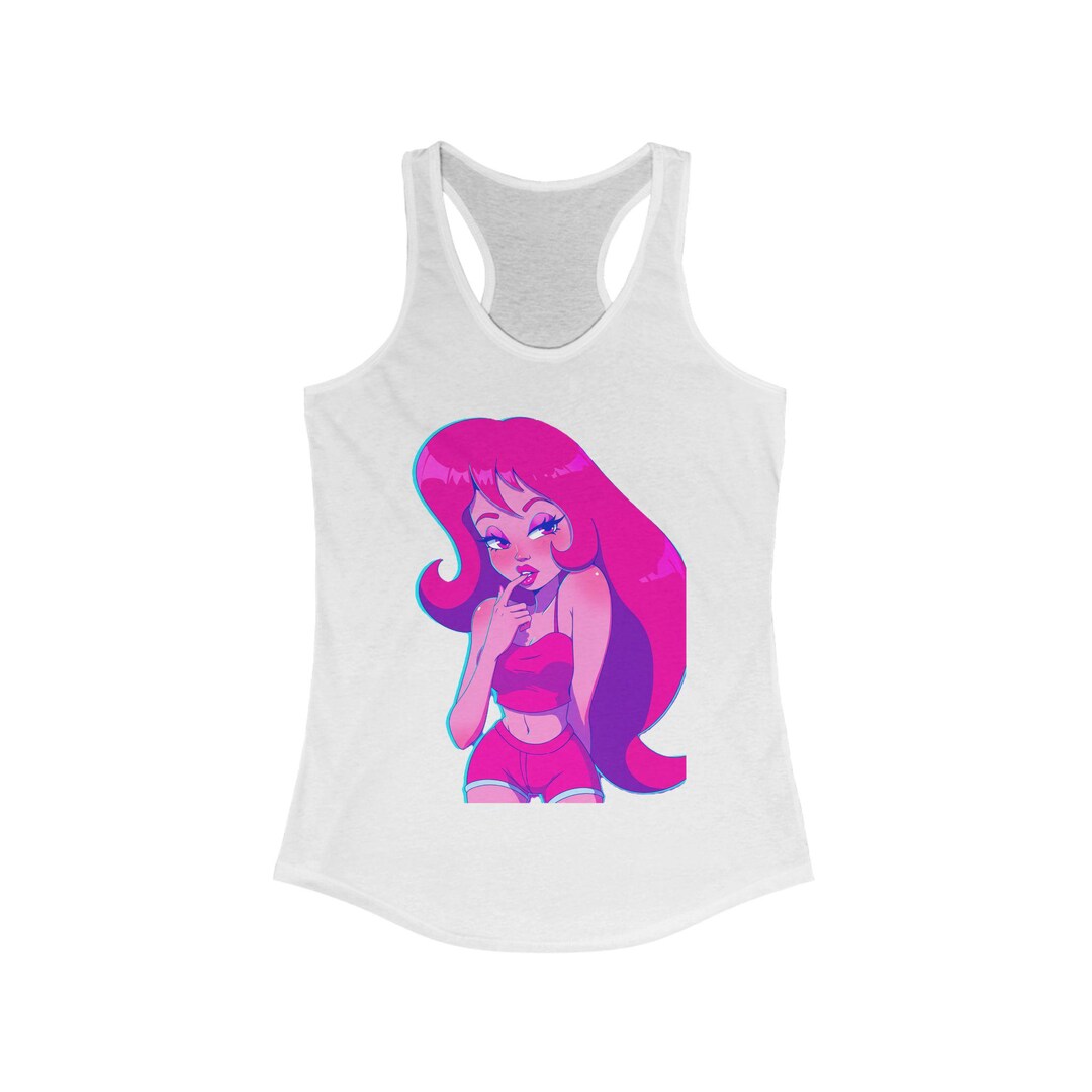Racerback Tank Top, Sexy Cartoon Girl Women's Ideal, Cool Racerback ...