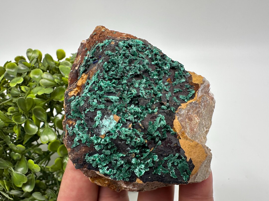Green Malachite on Matrix, Morocco Mineral Specimen - Etsy