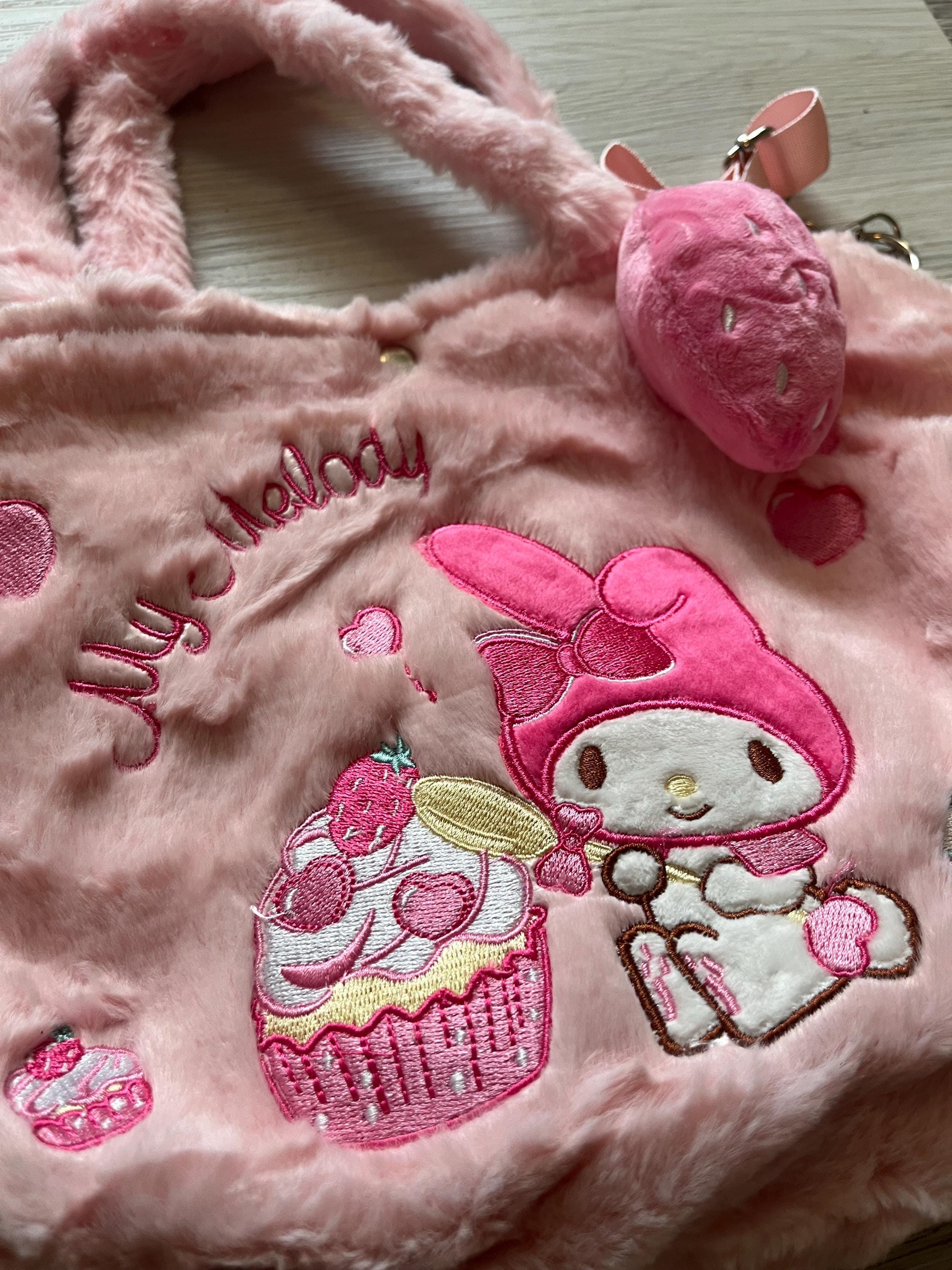 Sanrio Hello Kitty Plush Bag Kawaii Kuromi, My Melody and Cinnamoroll ...