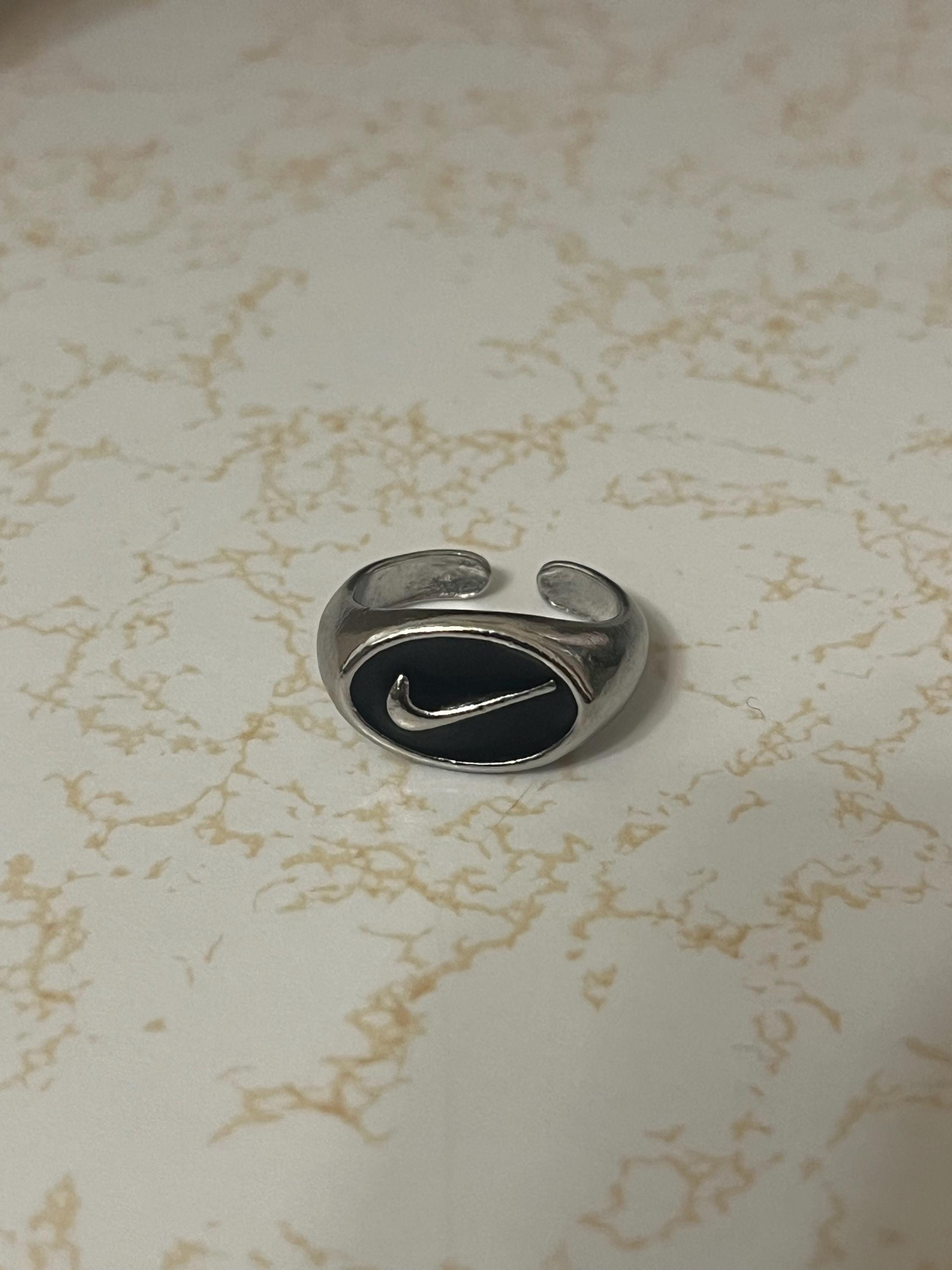 Steel Nike Swoosh Ring! Swoosh Small Adjustable Ring Unisex! - Etsy
