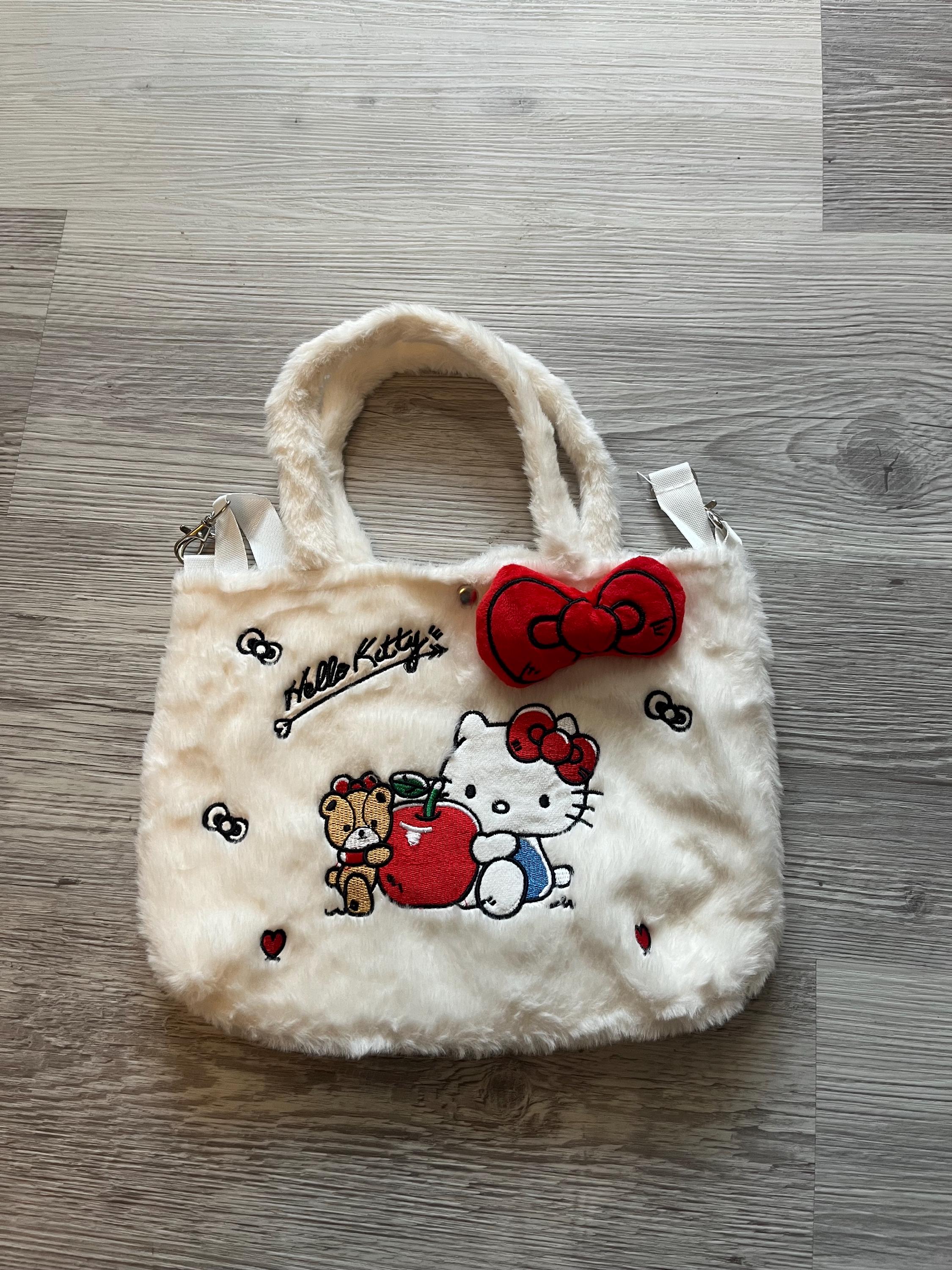 Sanrio Hello Kitty Plush Bag Kawaii Kuromi, My Melody and Cinnamoroll ...