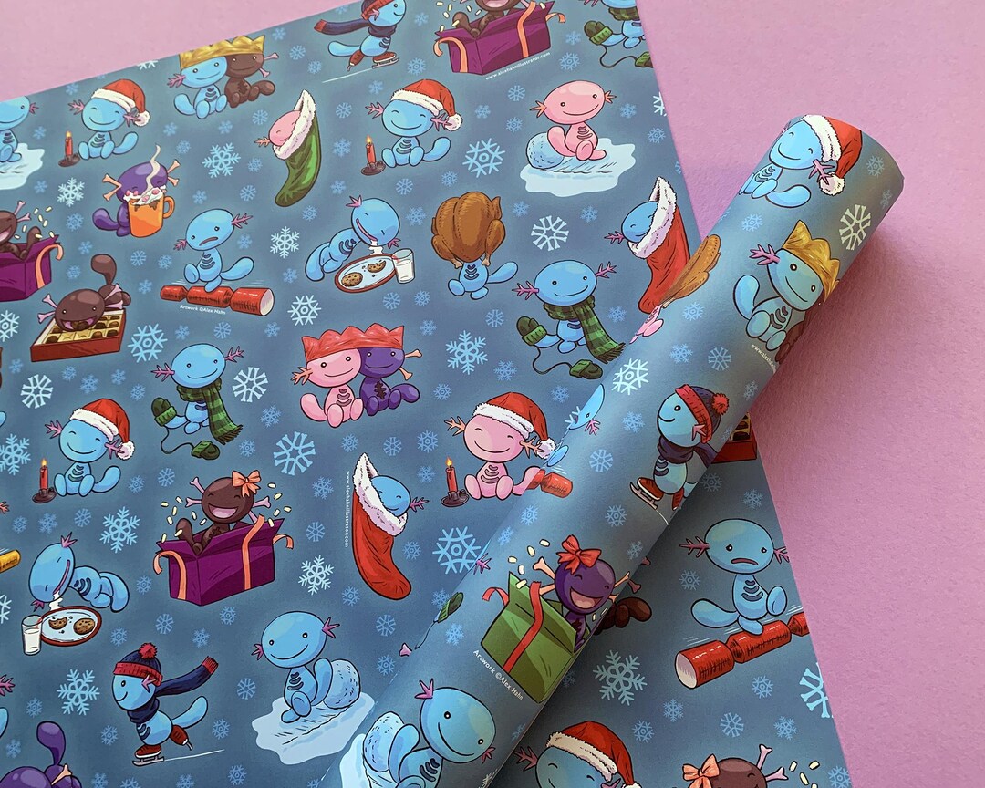 Pokemon Wooper Christmas Wrapping Paper, Matte Finish, A2 Sheet: 3 for ...