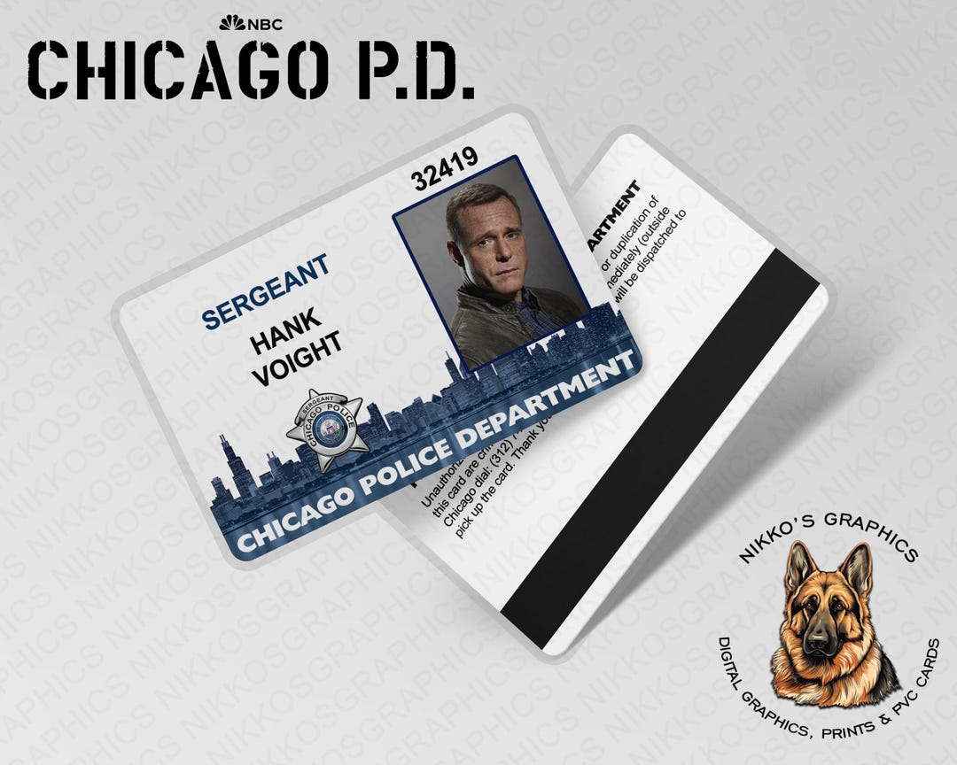 Chicago P.D. | ID Card Replica | TV & Film Prop - Etsy