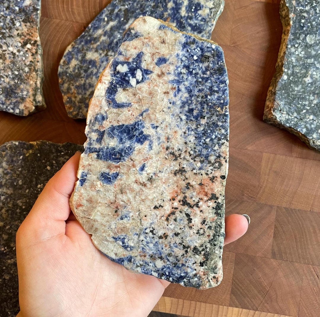 Sodalite Slab / Lapidary / Sodalite Mineral / Jewelry Making / Raw ...