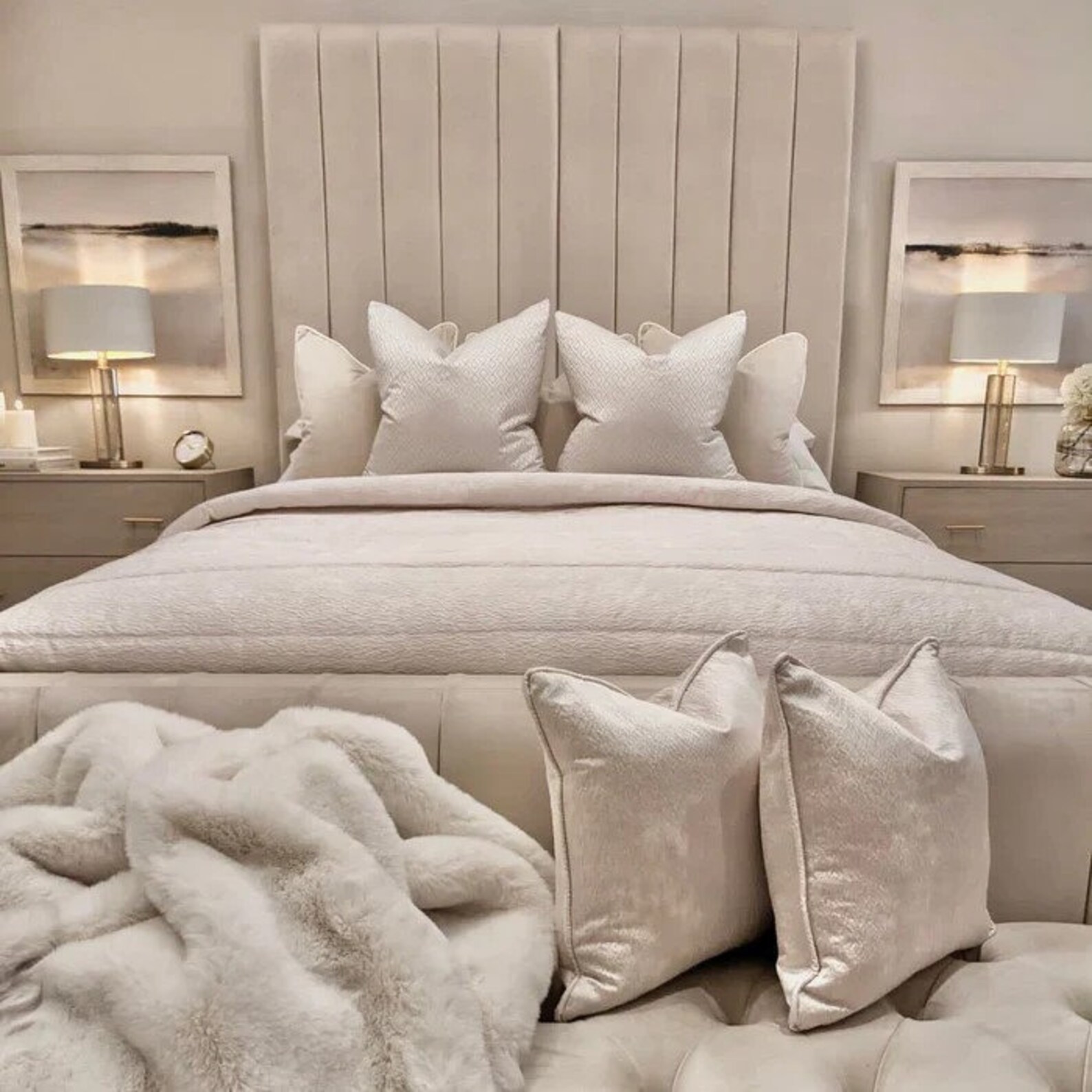 Zana Luxury Wall Headboard Upholstered Panels, Custom Upholstered ...