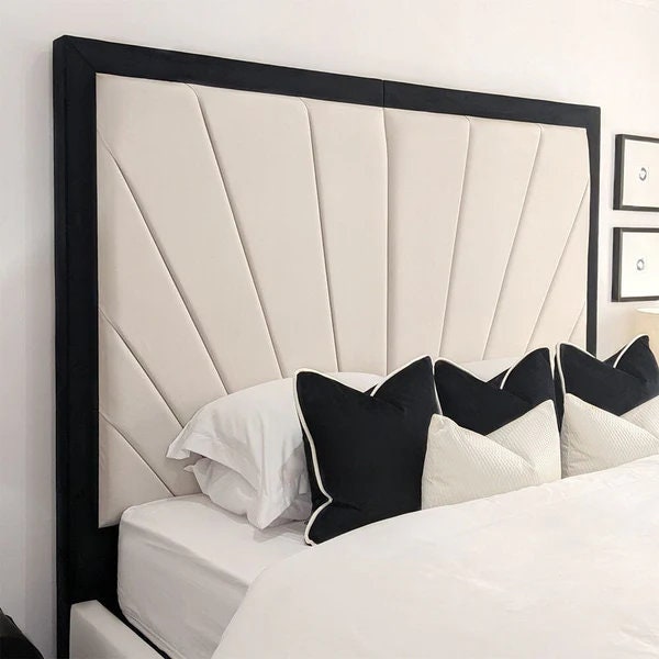 Barcelona Custom Bed Frame and Headboard, Upholstered Handmade Bed ...