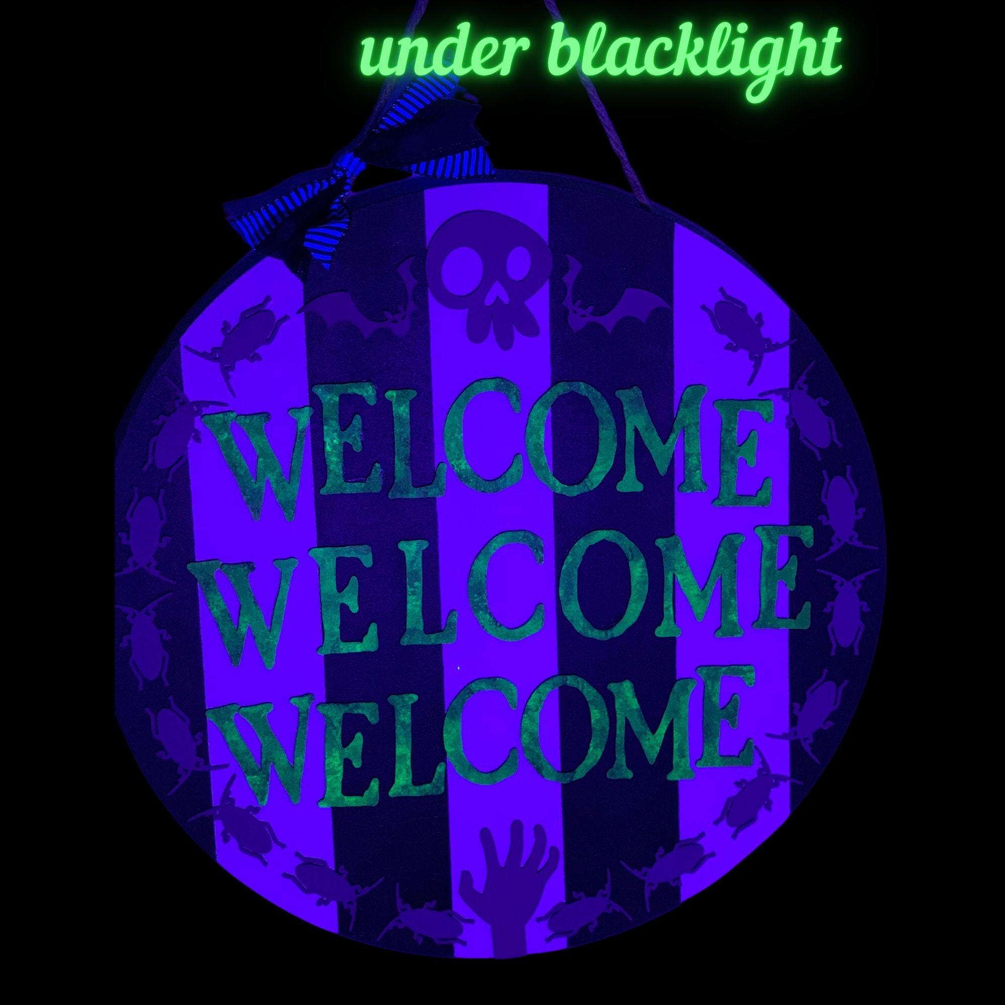 Gift for Goth Halloween Decor Large Beetle Welcome Sign Door Hanger ...