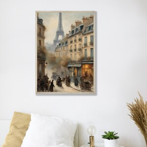 Paris in the 1800s With Eiffel Tower Wall Art, Printable, Wall ...