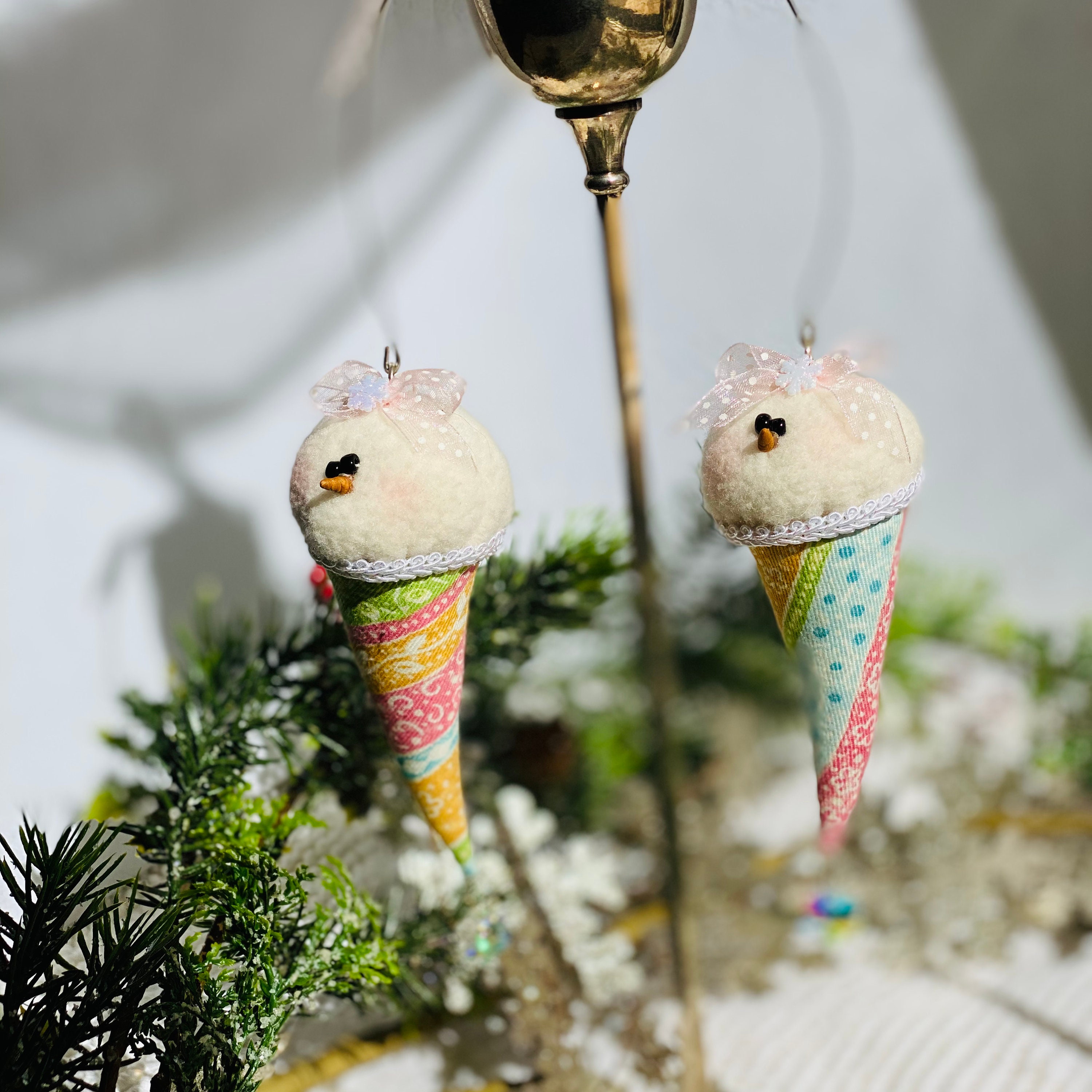 Digital Sewing Pattern - Double Snow-cone Ornament - Teetering on Your ...