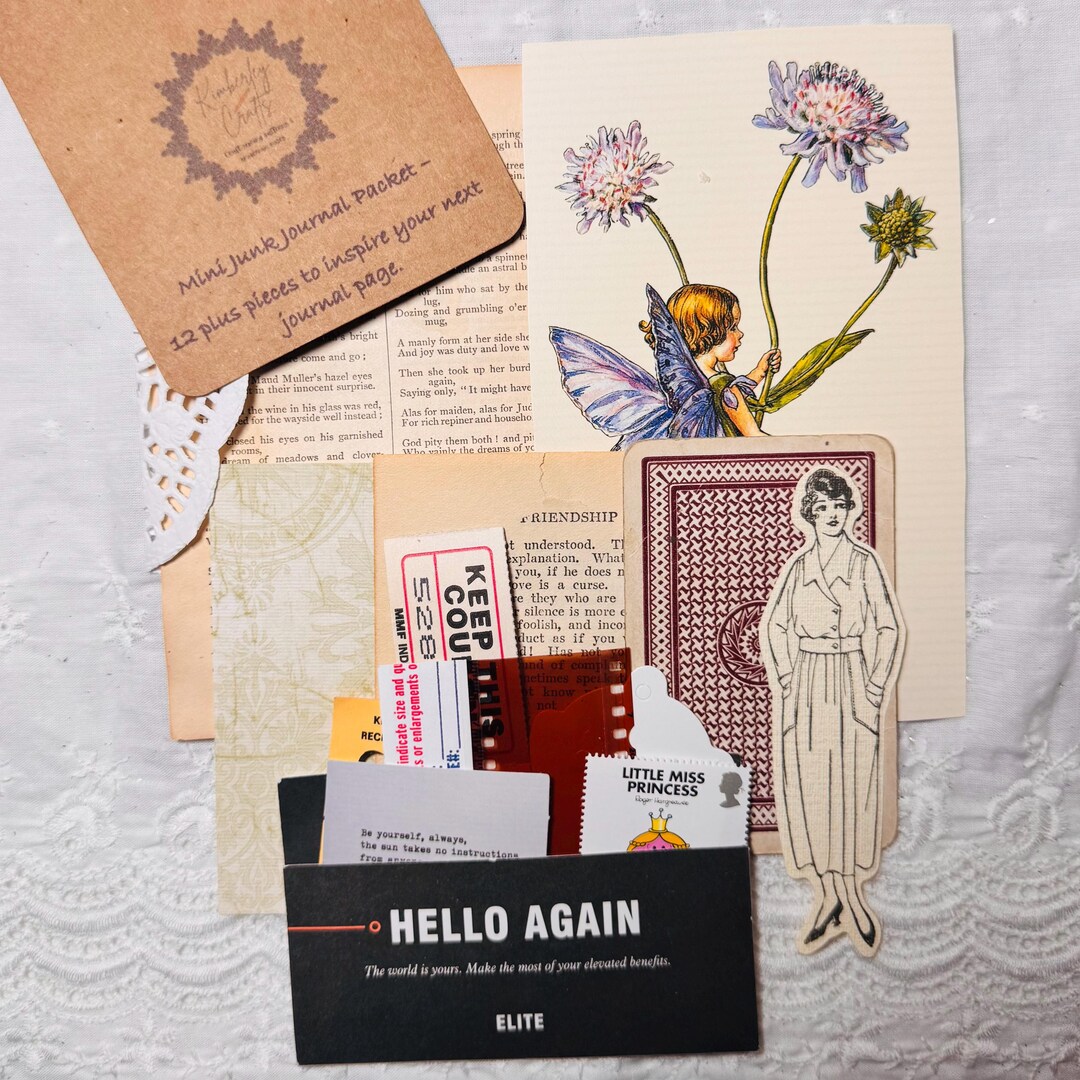 Mini Junk Journal Packet / 12+ Pieces to Inspire Your Next Journal Page ...
