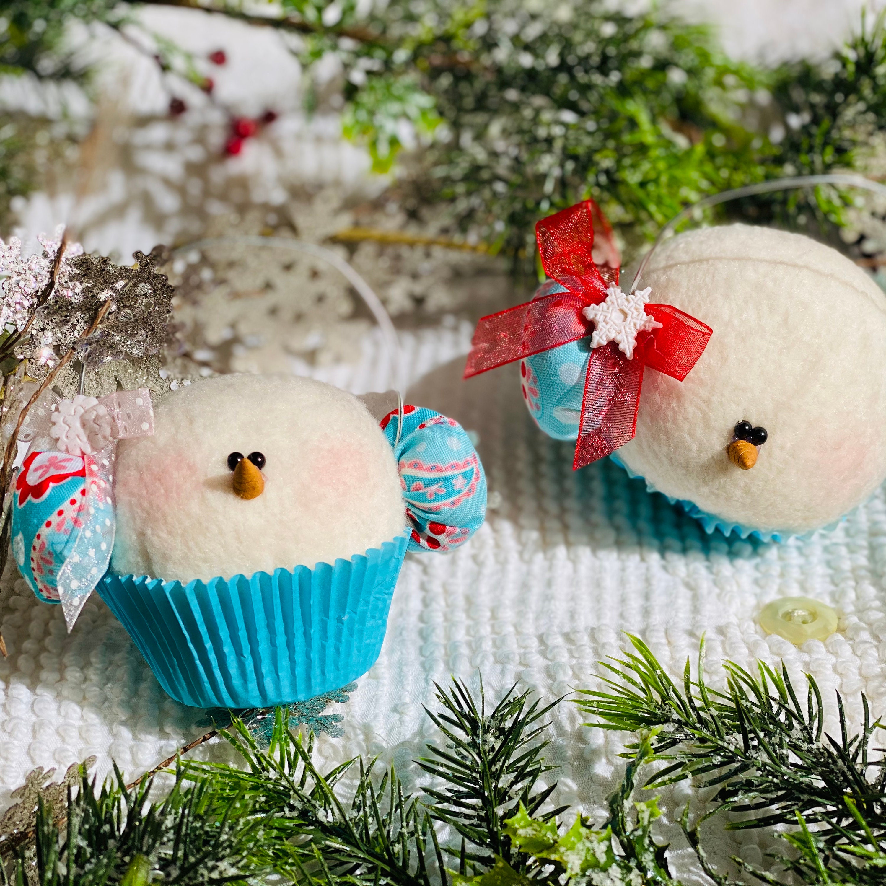 Digital Sewing Patten Snow Cupcake Pdf Ornament Ornament - Etsy