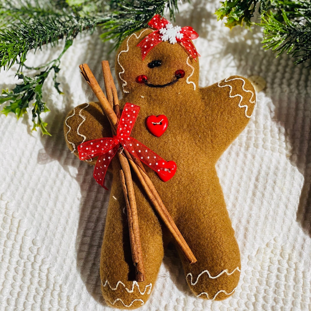 Gingerbread Ornament Sewing Pattern: 8" Christmas Decor (PDF Pattern ...