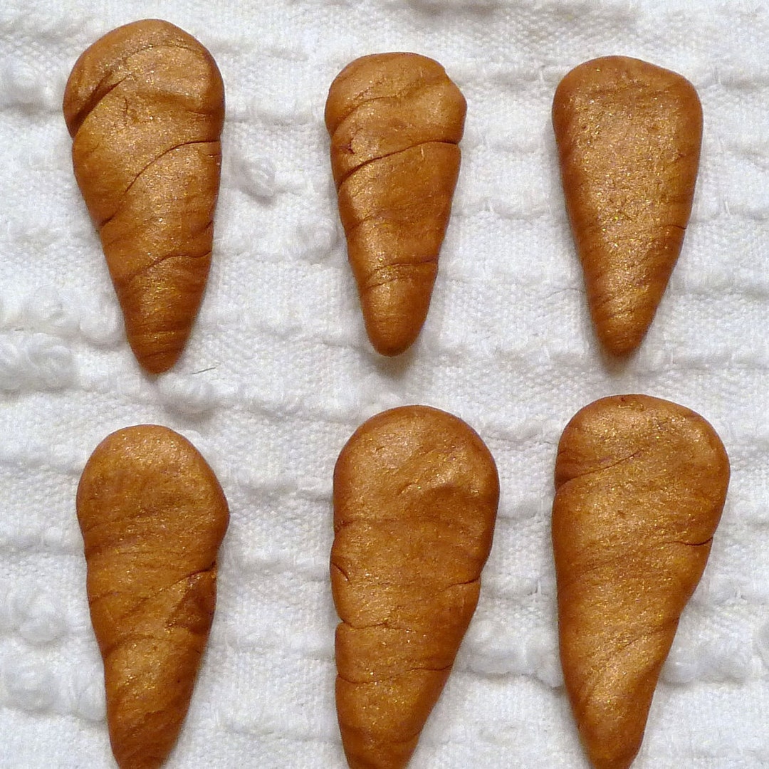 Handmade Burnt Orange Polymer Clay Snowman 1" Flat Noses (12 Pcs) - Etsy