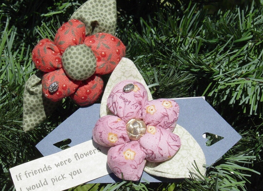 Digital Sewing Pattern - Friendship Flower Pin With Poem 121aepdf - Etsy
