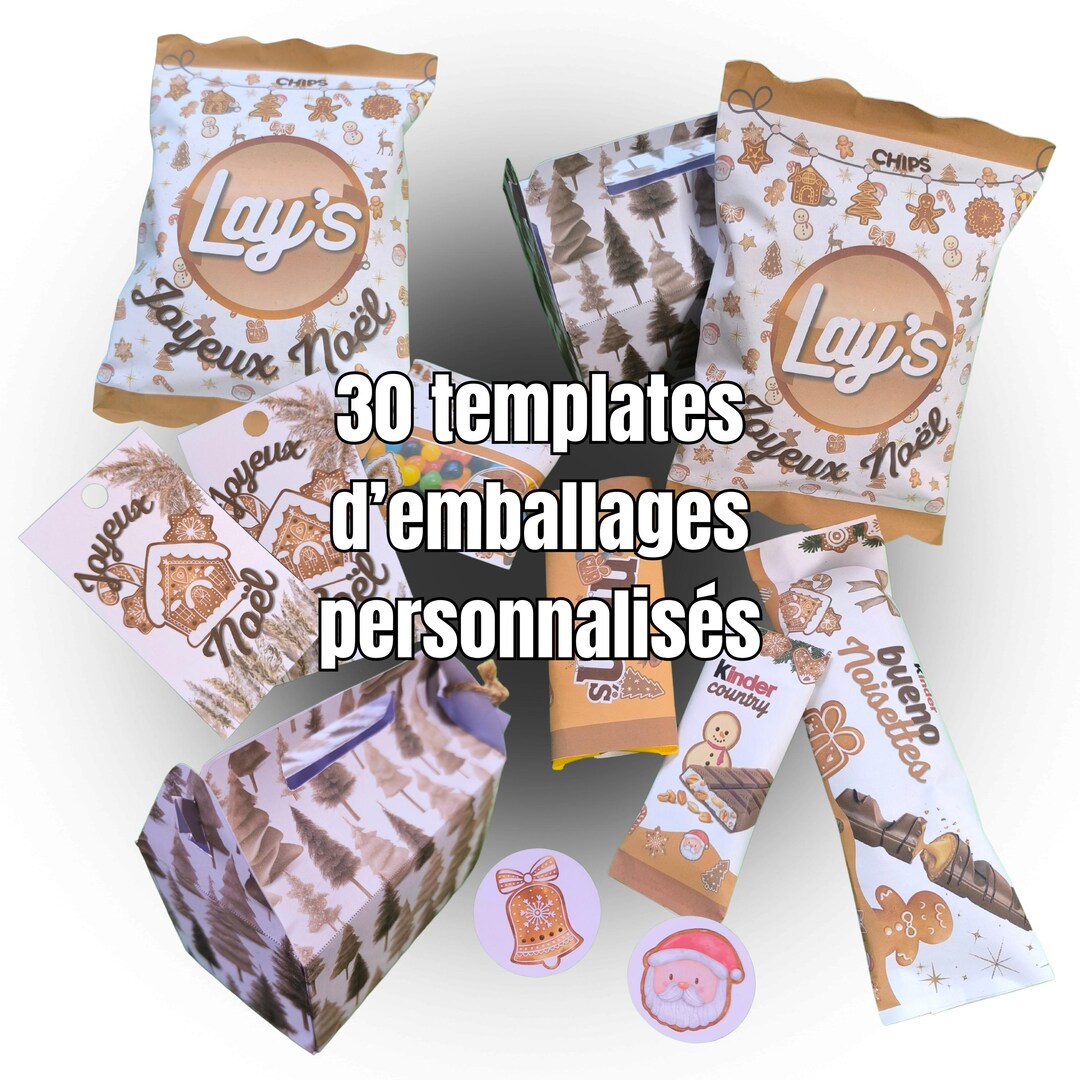 Pack of 30 Digital Custom Packaging Theme of Your Choice - Etsy