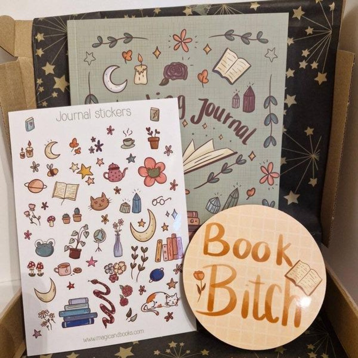 Green Reading Journal Track 100 Books & Reviews Cottage Core Book ...