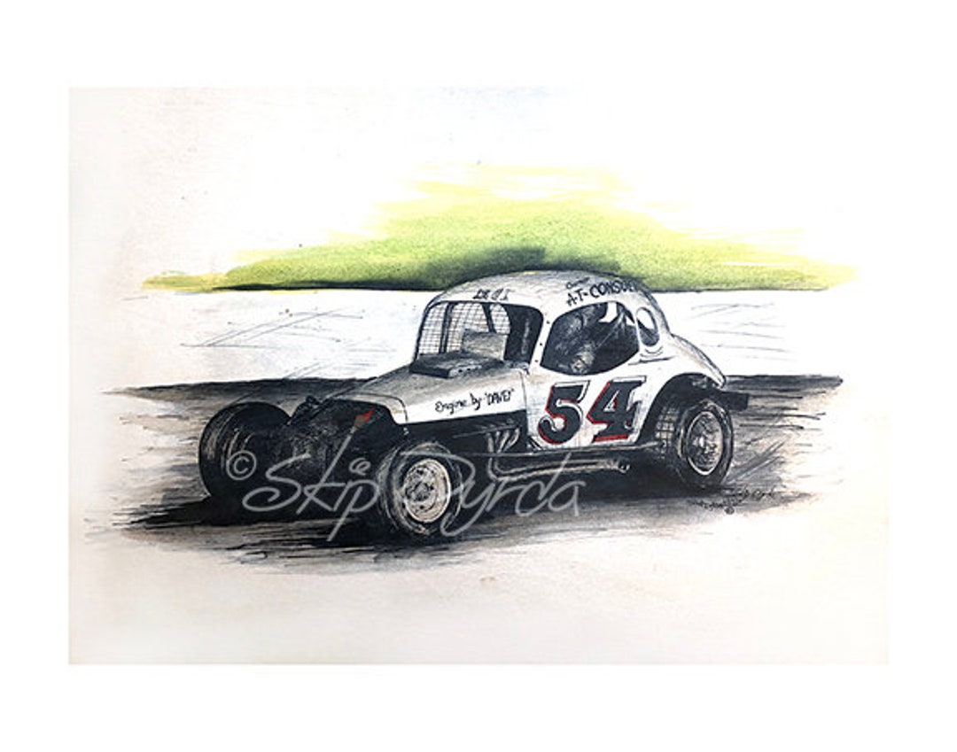 Bobby Gerhardt Number 54 at the Reading Fairgrounds in 1970 - Print of ...