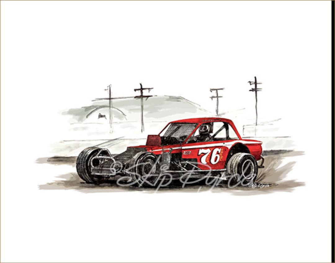 Gerald Chamberlain Number 76 at the Reading Fairgrounds in 1976 - Print ...