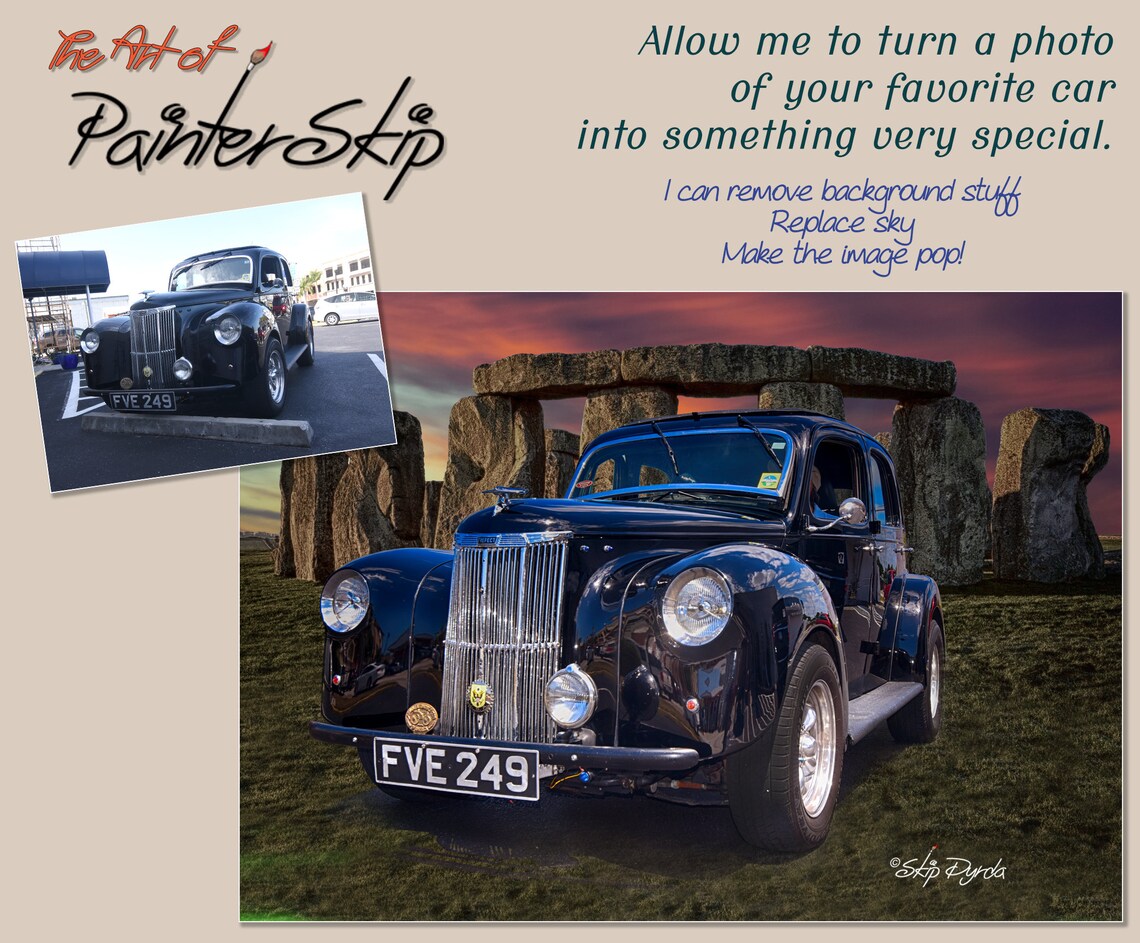Custom Car Portrait From Photo Personalized Car Portrait Car - Etsy