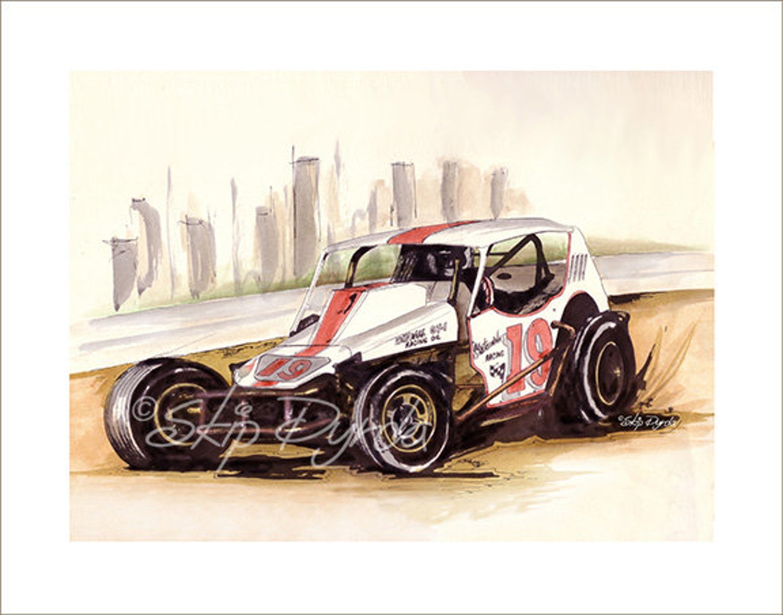 19 Kenny Brightbill Pen and Ink Drawing - Reading Fairgrounds 1977 ...