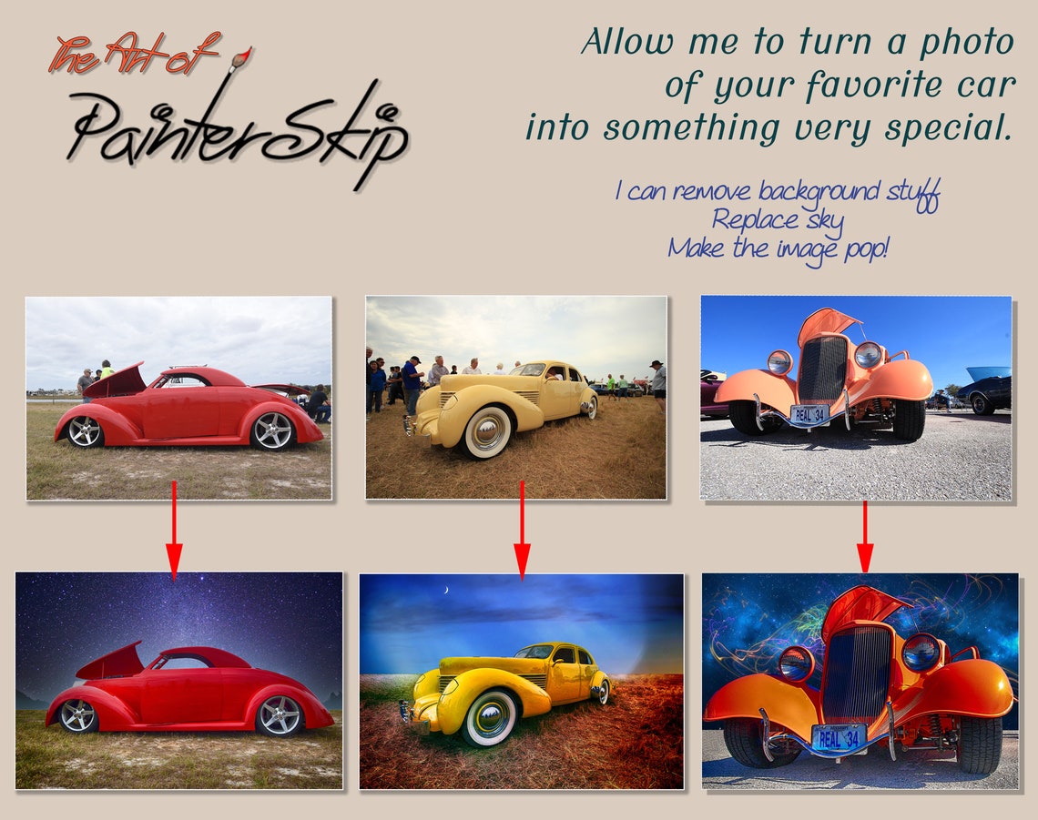 Custom Car Portrait From Photo, Personalized Car Portrait, Car Lovers ...