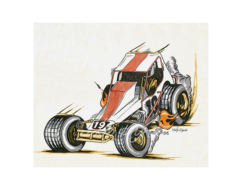 19 Kenny Brightbill Pen and Ink Drawing - Cartoon Version - Reading ...