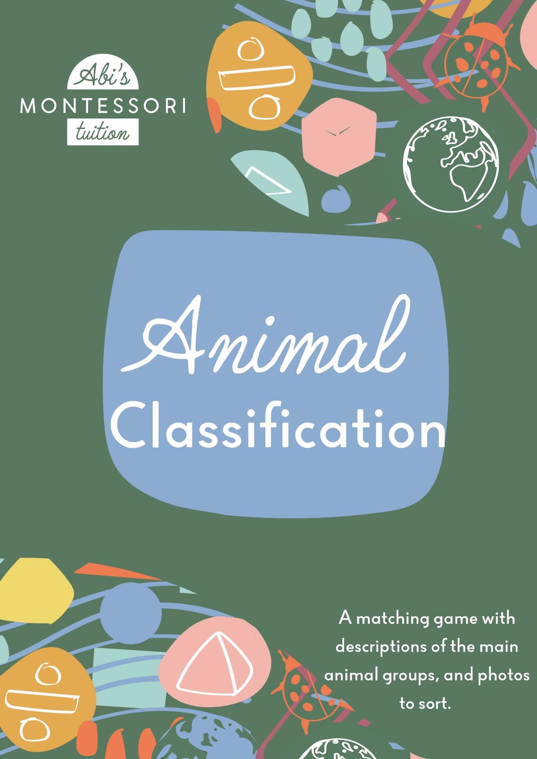 Animal Classification Game - Etsy