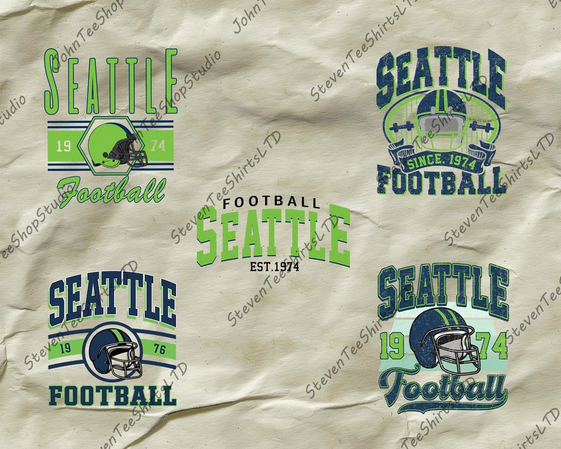 5 File Vintage Seattle Football Png, Retro Seattle Football Fan Gift ...