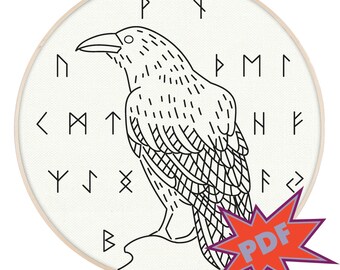 Raven Bird Pattern - Etsy