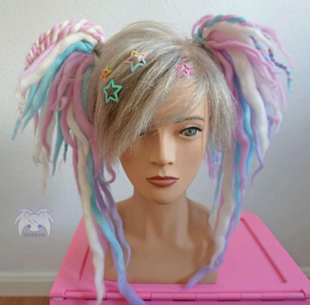 Pastel Colored Dreadlocks Wig, Dread Lock, Dreadlocks Hair Ties ...