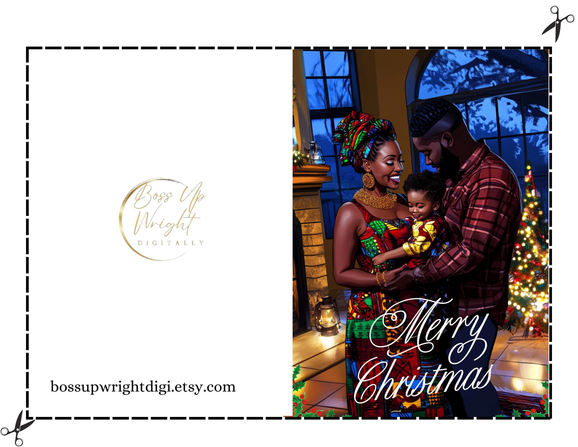 Vibrant Digital Christmas Cards Combining Festive Themes and African ...