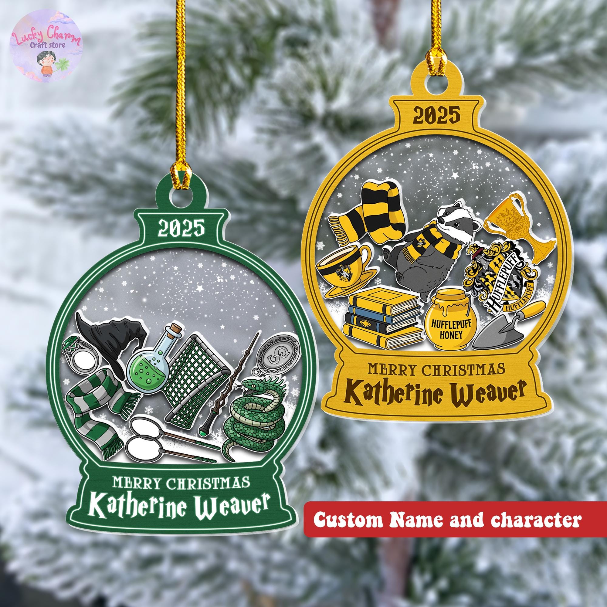 Personalized Xmas Kids Ornaments, Custom Name Disney Wizard Christmas ...