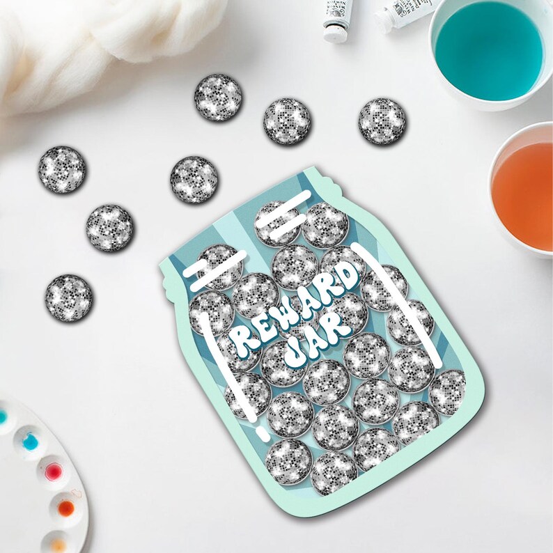 Personalized Disco Class Reward Jar, Disco Ball Tokens for Classroom ...