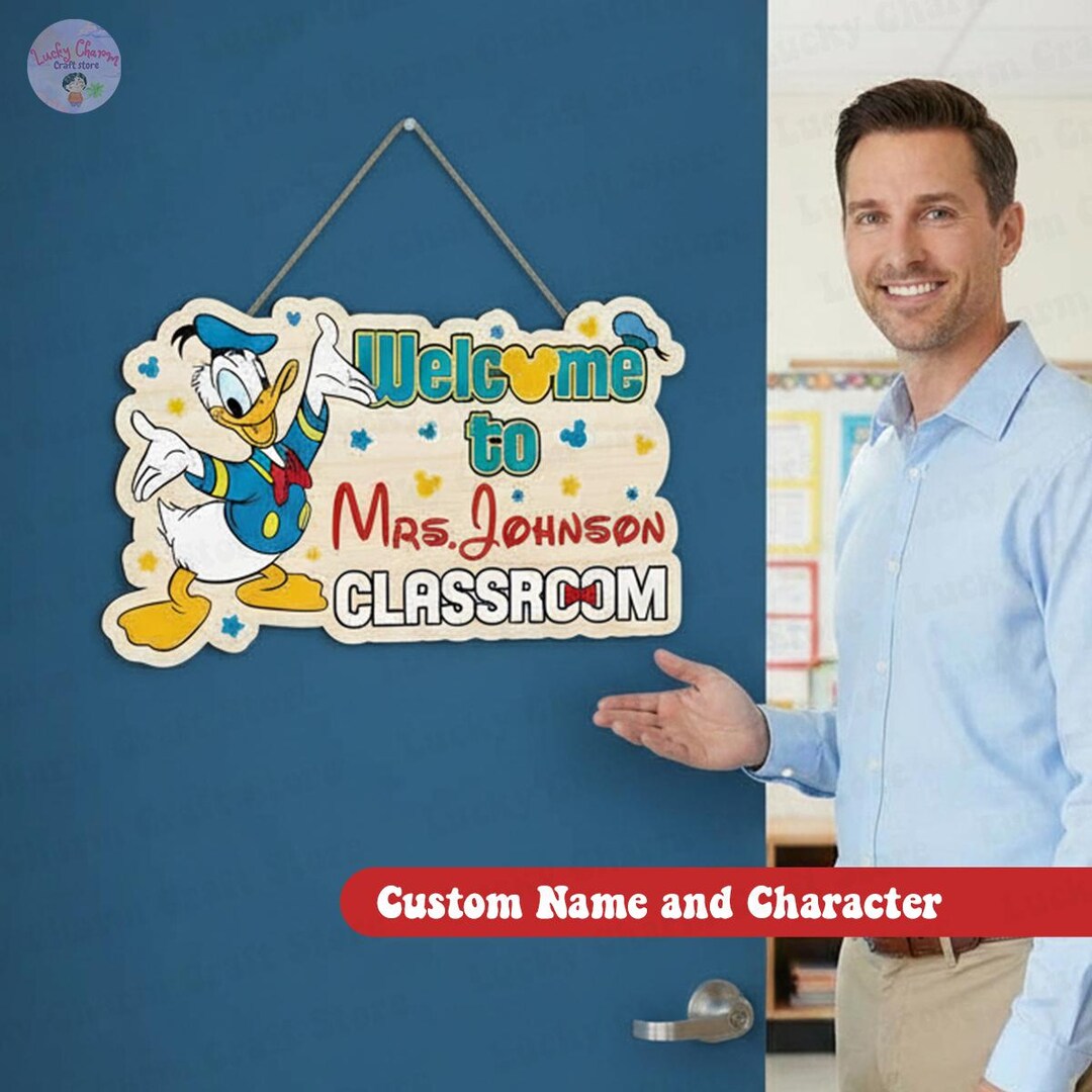 Classroom Welcome Sign, Personalized Disney Teacher Sign, Magic Teacher ...