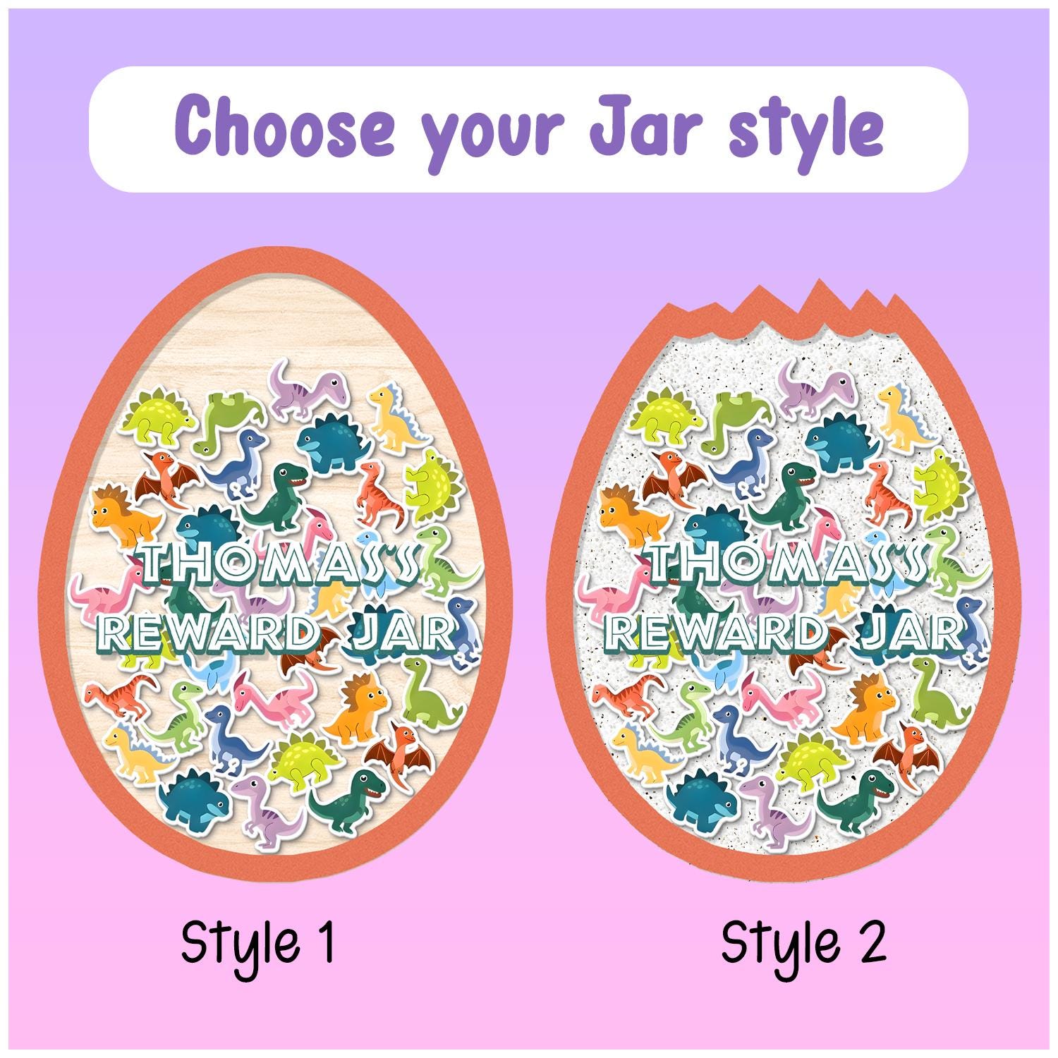 Personalized Dinosaur Magnetic Reward Jar, Dinosaur Tokens Classroom ...